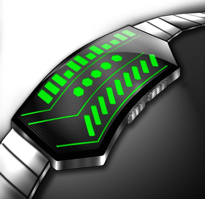 Asymmetrical Alien Communicator Concept Watch | Tokyoflash Japan
