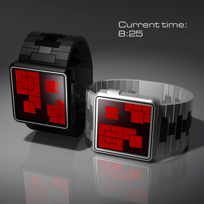 LED Bricks Watch Concept | Tokyoflash Japan