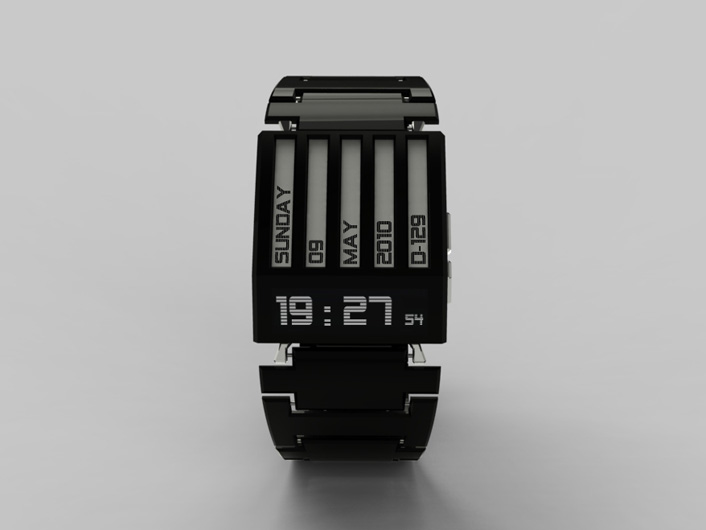 Radical & Sculptural E-Ink Watch Design | Tokyoflash Japan