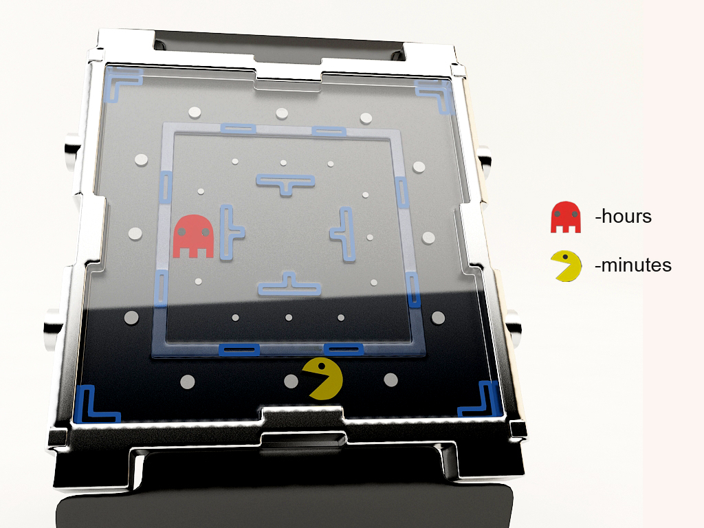 Pac-man inspired LED Watch | Tokyoflash Japan