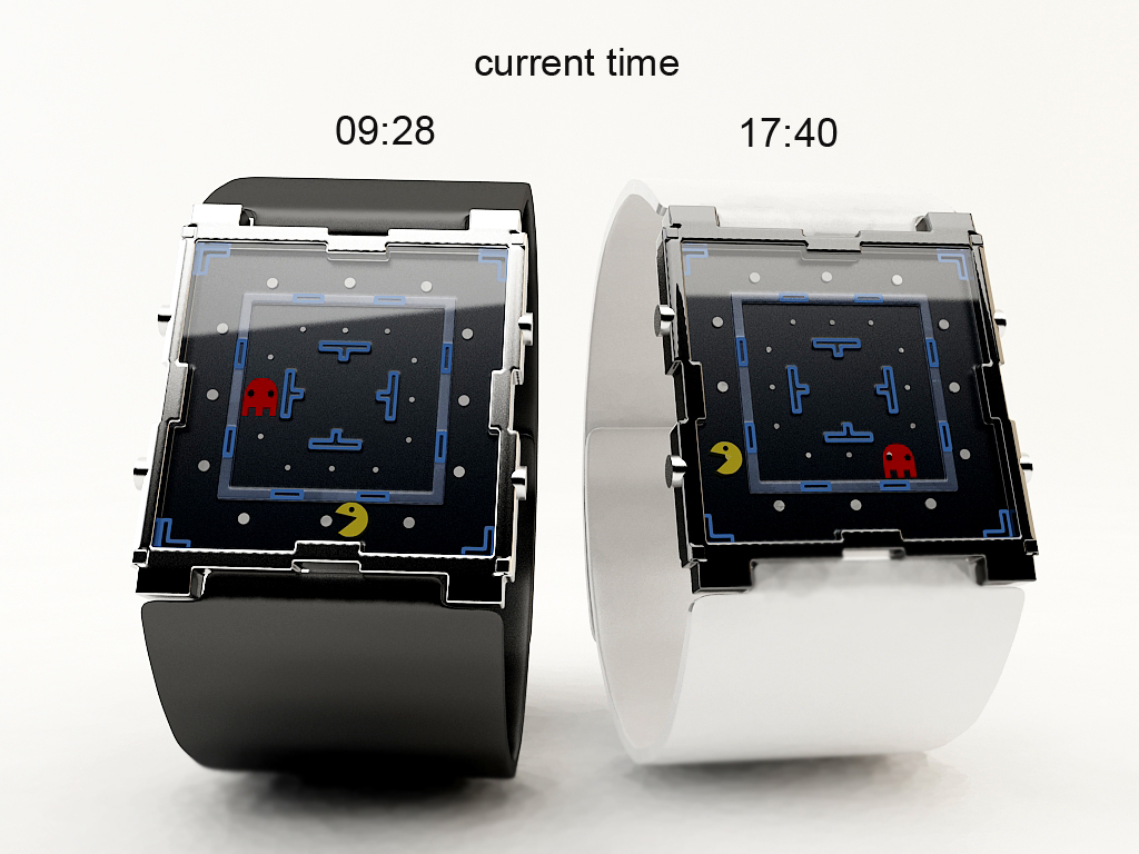 Pac-man inspired LED Watch | Tokyoflash Japan