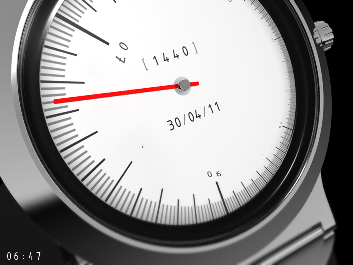 1440 An E-Paper Analog Watch Design | Tokyoflash Japan