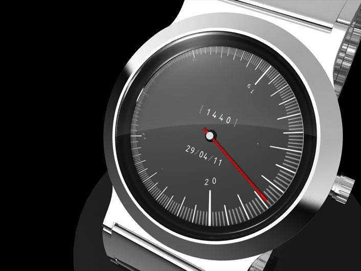 1440 An E-Paper Analog Watch Design | Tokyoflash Japan