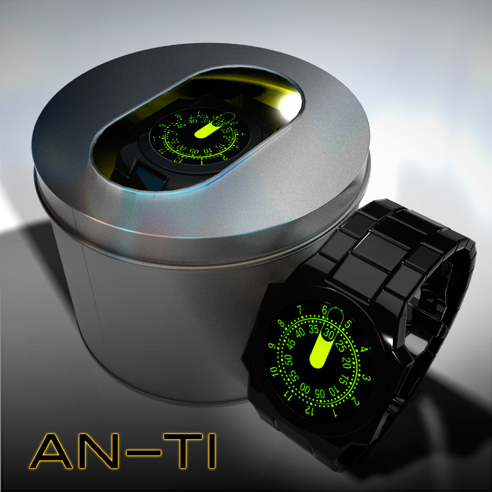AN-TI Analog Time Watch Design | Tokyoflash Japan
