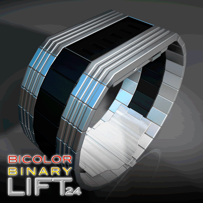 Bicolor Binary Lift – A Binary LED Watch Design | Tokyoflash Japan