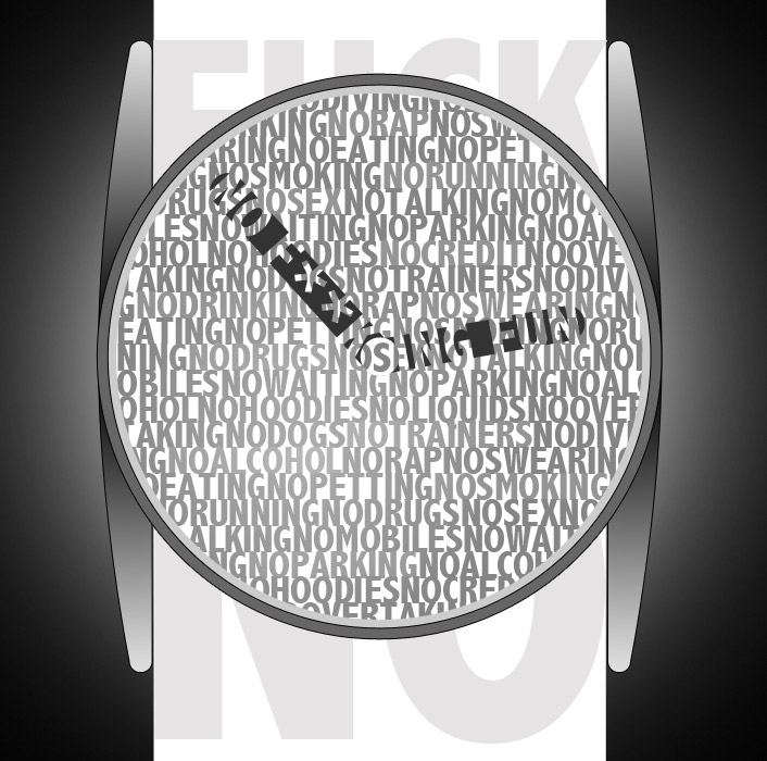 F*** No – A Rebellious Analog Watch Design | Tokyoflash Japan