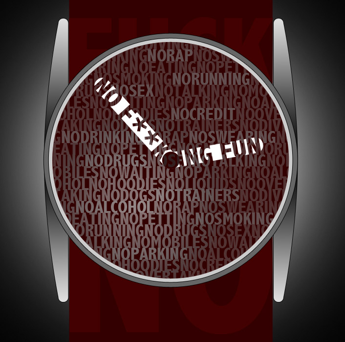F*** No – A Rebellious Analog Watch Design | Tokyoflash Japan