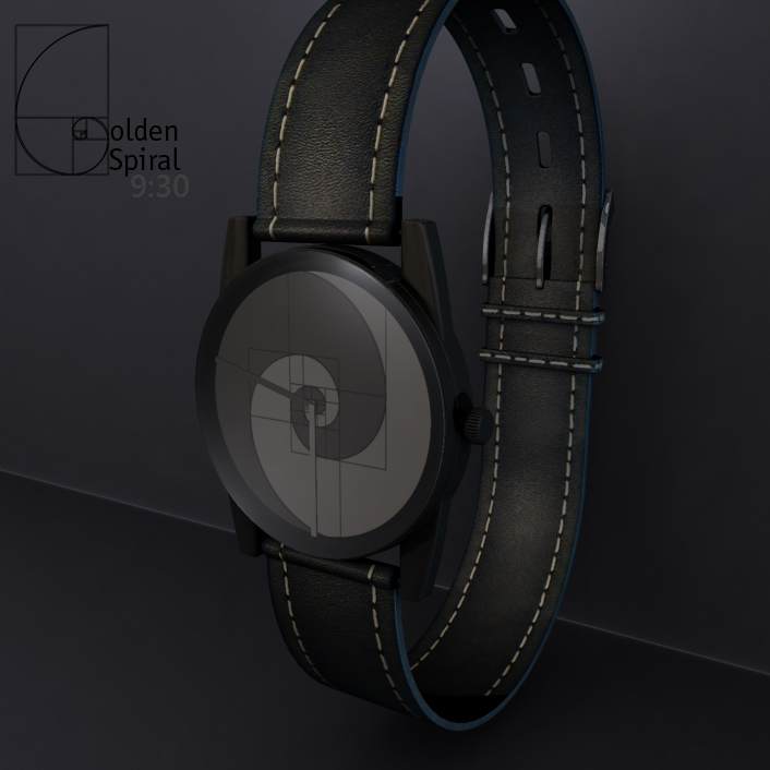 Golden Spiral Analog Watch Design | Tokyoflash Japan