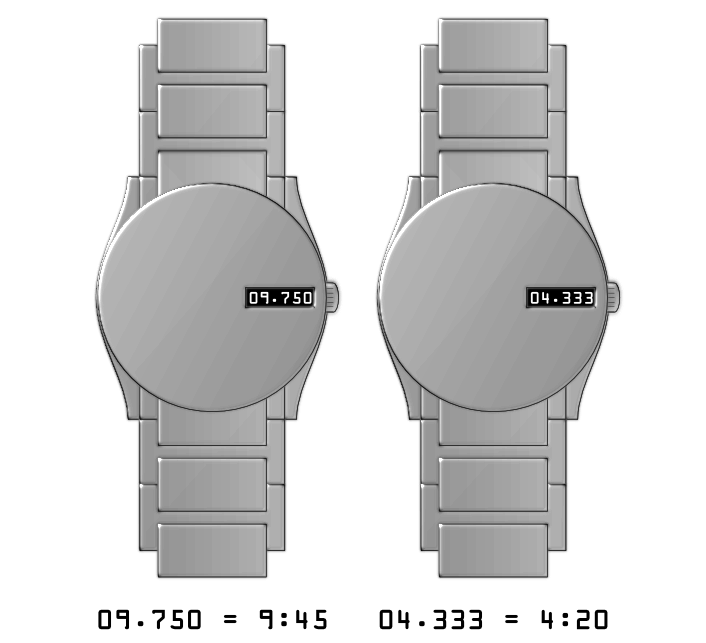 Decimal Hours Analog Watch Design | Tokyoflash Japan