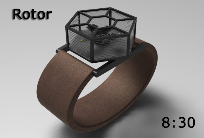 Rotor Analog Watch Design | Tokyoflash Japan