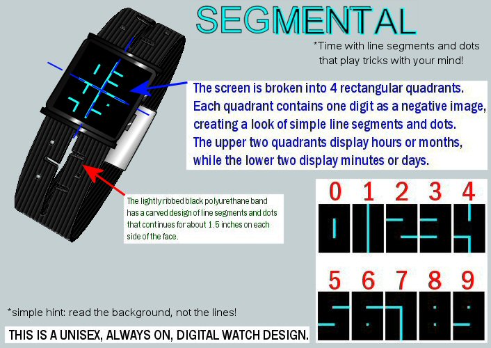 Segmental – Always On Digital Watch Design | Tokyoflash Japan