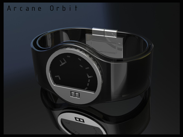 Arcane Orbit watch uses symbols to tell the time | Tokyoflash Japan