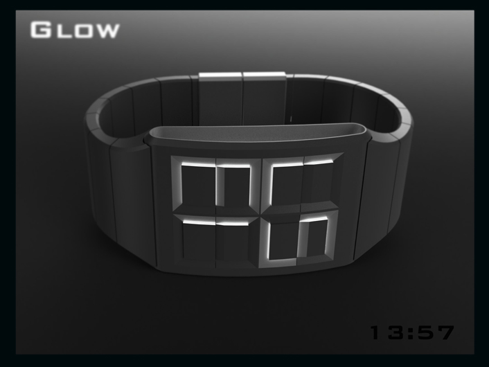 LED Watch Design Glows The Time | Tokyoflash Japan