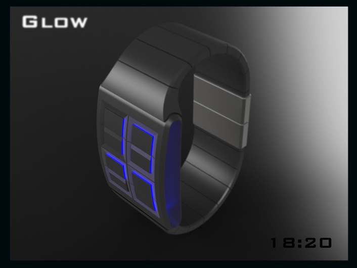 LED Watch Design Glows The Time | Tokyoflash Japan