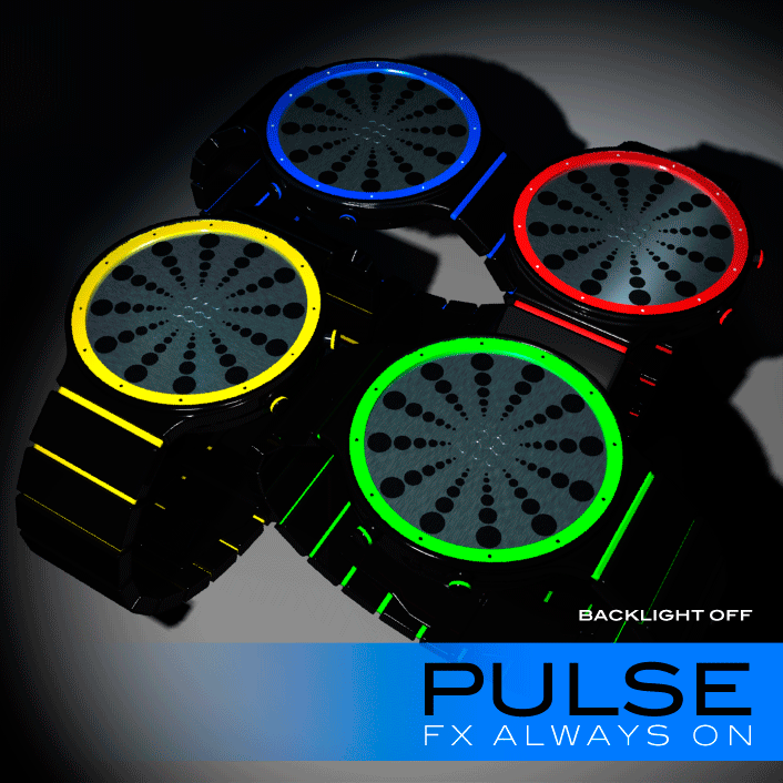 Pulse watch has continuous effect, minimal power use. | Tokyoflash Japan