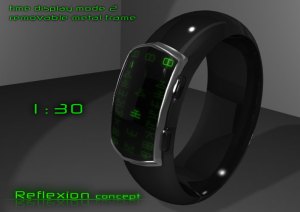 REFLEXION watch mirrors numbers into symbols | Tokyoflash Japan