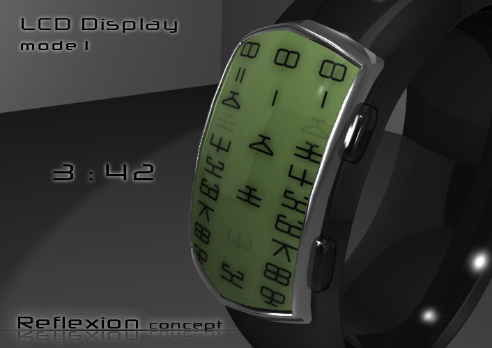 REFLEXION watch mirrors numbers into symbols | Tokyoflash Japan