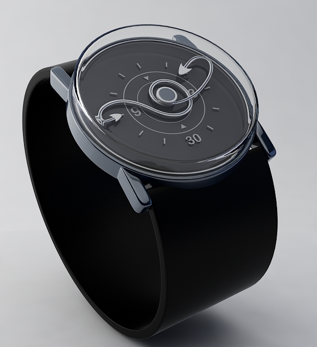 Twisted time analog watch design | Tokyoflash Japan