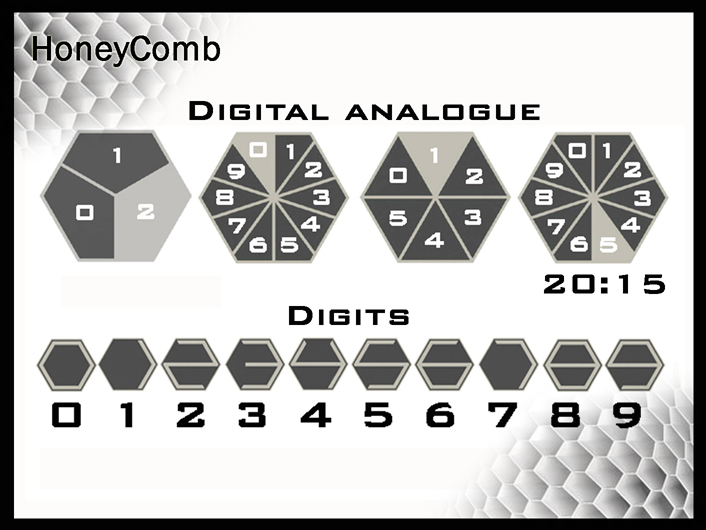 Honeycomb LCD watch, 2 ways to tell the time. | Tokyoflash Japan