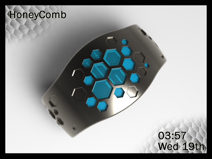 Honeycomb LCD watch, 2 ways to tell the time. | Tokyoflash Japan