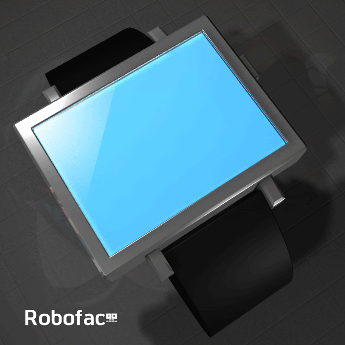 Roboface LCD watch winks the time at you. | Tokyoflash Japan