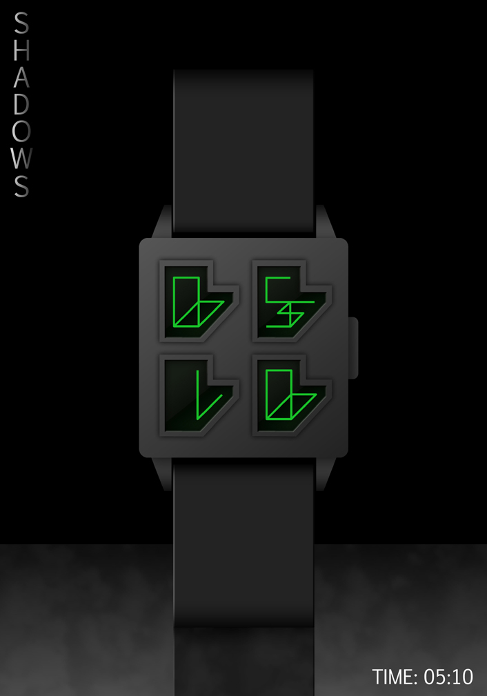 Shadows LCD watch lifts time out of the shade. | Tokyoflash Japan