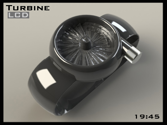Turbine LCD watch revs up a new version. (MkII) | Tokyoflash Japan