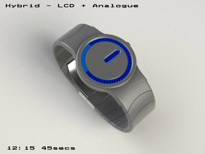 Hybrid watch merges Analogue and LCD | Tokyoflash Japan