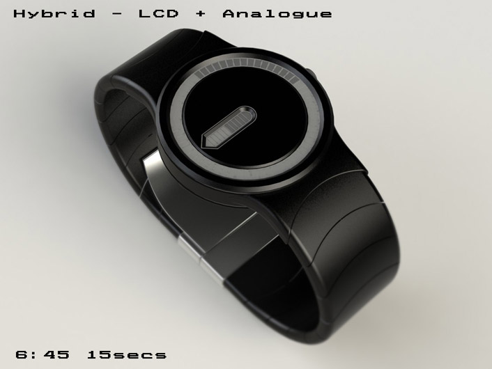 Hybrid watch merges Analogue and LCD | Tokyoflash Japan