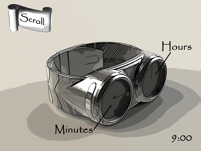 Scroll Watch Design Takes You Back and Forward in Time | Tokyoflash Japan