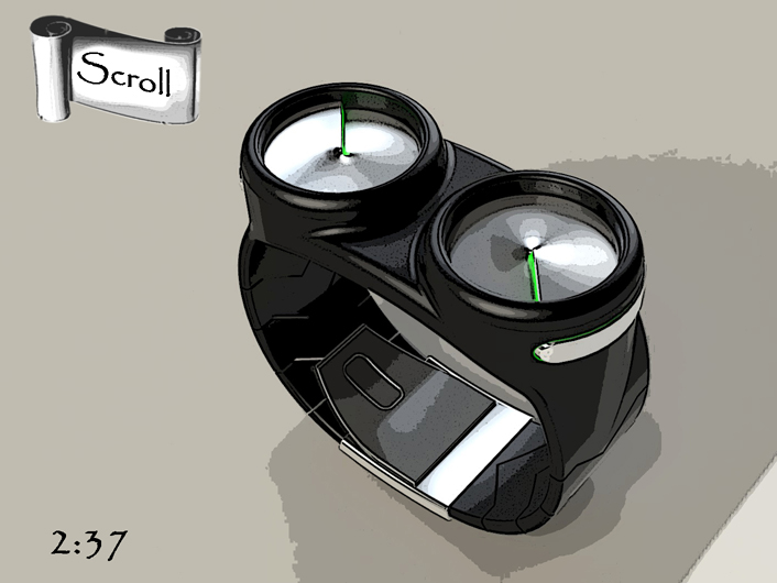 Scroll Watch Design Takes You Back and Forward in Time | Tokyoflash Japan