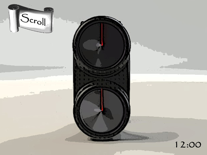 Scroll Watch Design Takes You Back and Forward in Time | Tokyoflash Japan