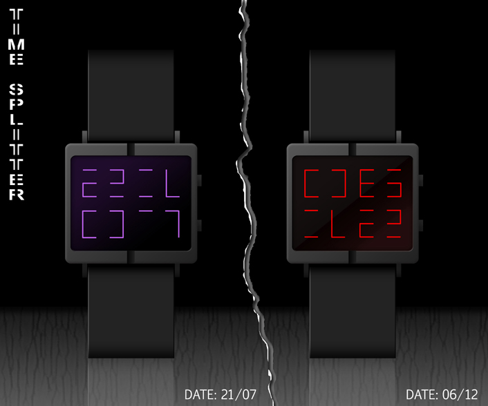 Time Splitter Watch Design Cuts Time In Two | Tokyoflash Japan
