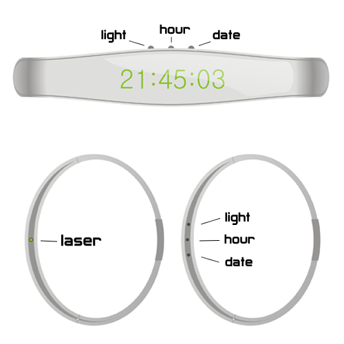 Laser watch is just-in-time. | Tokyoflash Japan