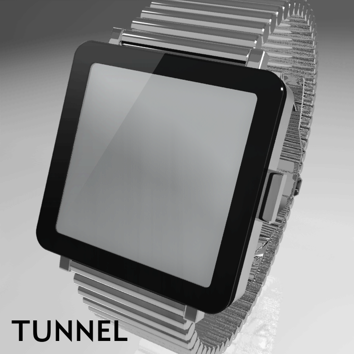Tunnel LCD watch has retro graphics appeal. | Tokyoflash Japan