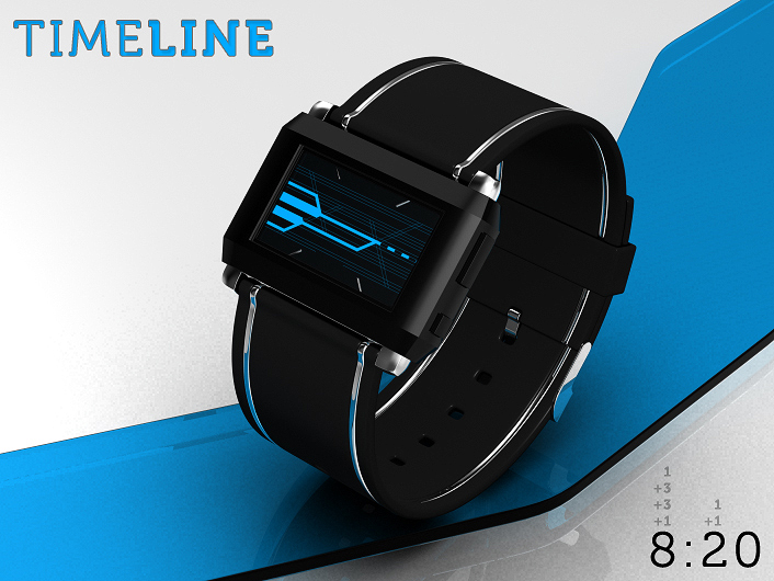 Timeline Crypted Watch Design | Tokyoflash Japan