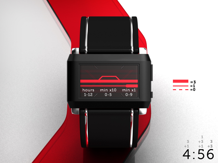 Timeline Crypted Watch Design | Tokyoflash Japan