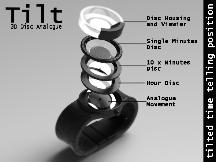 3D Tilt Watch Concept | Tokyoflash Japan