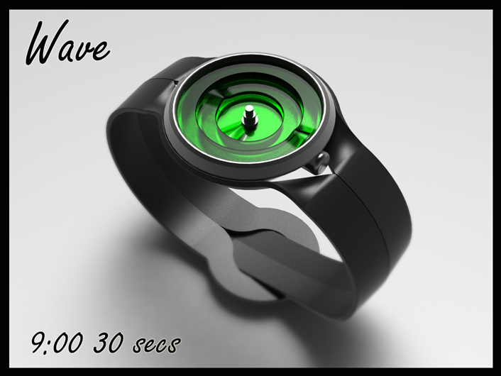 Wave Analogue Watch Design | Tokyoflash Japan