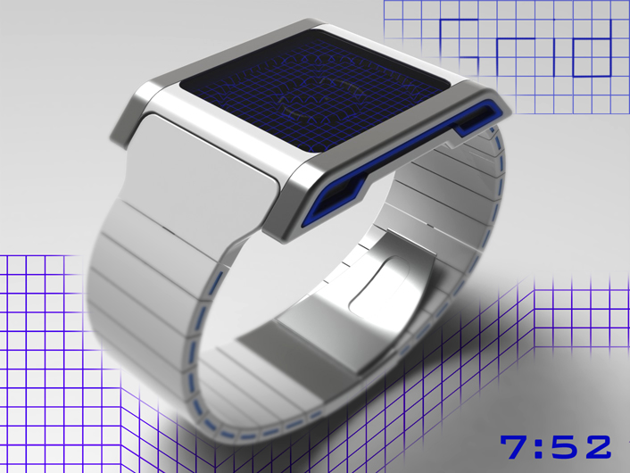 Grid Analogue watch recreates 3D space. | Tokyoflash Japan