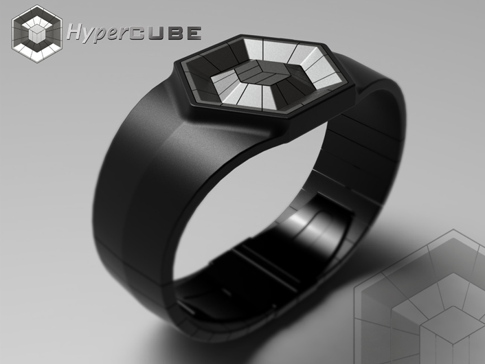 Hypercube watch merges Jewel-like facets into Analogue, LCD & LED ...