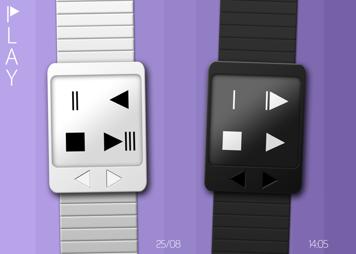 Play LCD watch links ancient numerals to modern icons. | Tokyoflash Japan