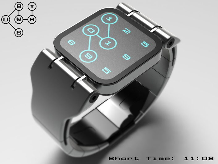 Subway LCD watch maps the route for reading the time. | Tokyoflash Japan