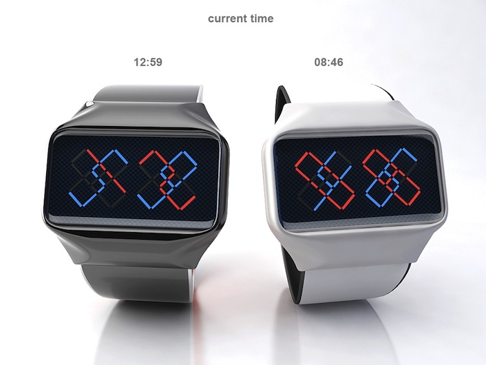 Watch Design with Intersecting Digits | Tokyoflash Japan