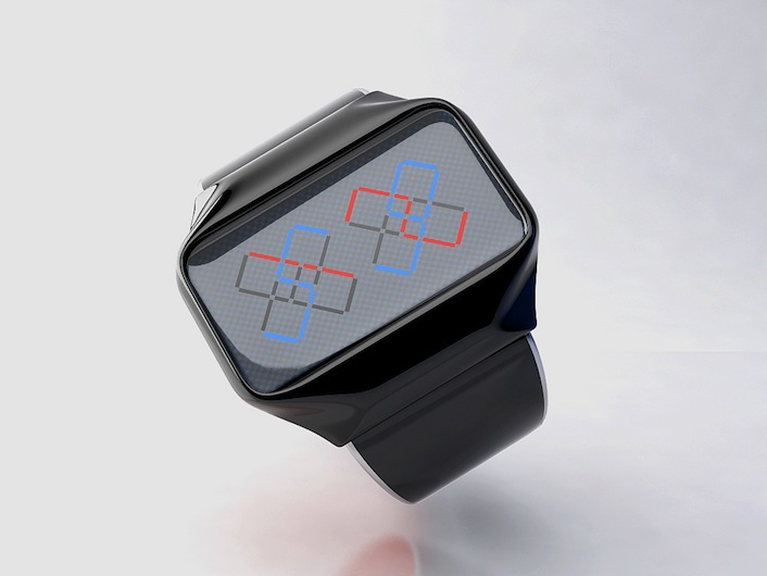 Watch Design with Intersecting Digits | Tokyoflash Japan