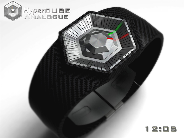 Hypercube Analogue LED Watch Design | Tokyoflash Japan