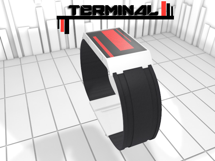 Terminal : A clean & minimal sci-fi LED watch. | Tokyoflash Japan