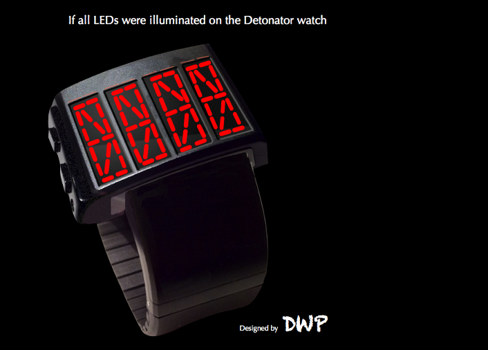 Detonator LED watch with Predator countdown | Tokyoflash Japan