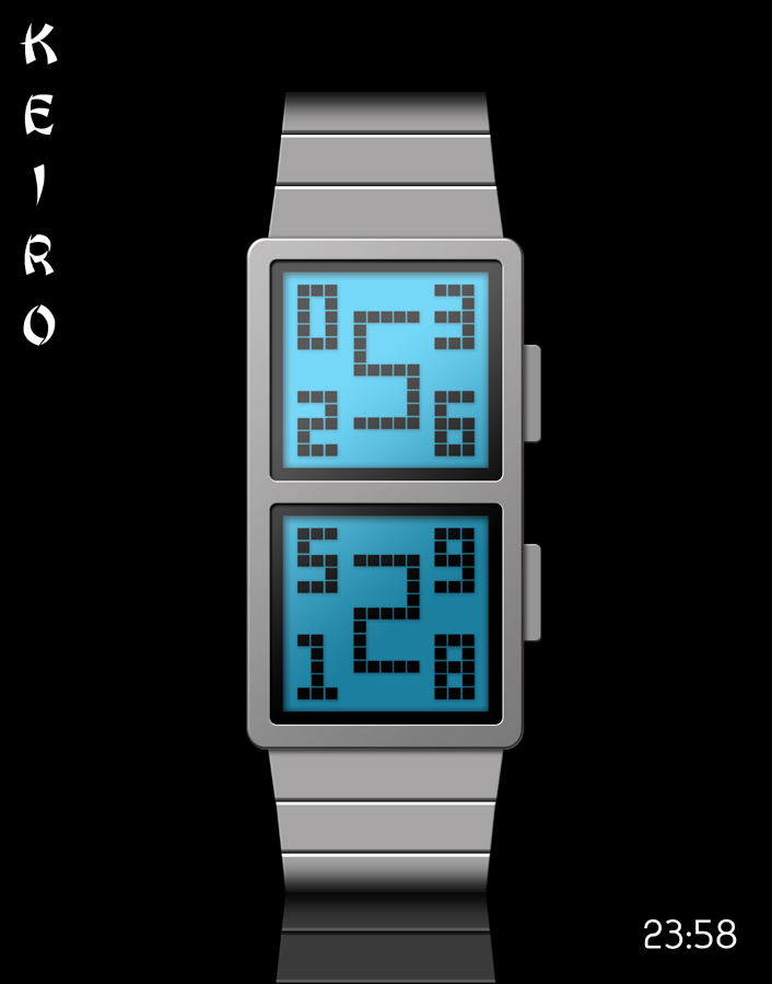 Keiro LCD watch : A digital pathway to read the time | Tokyoflash Japan