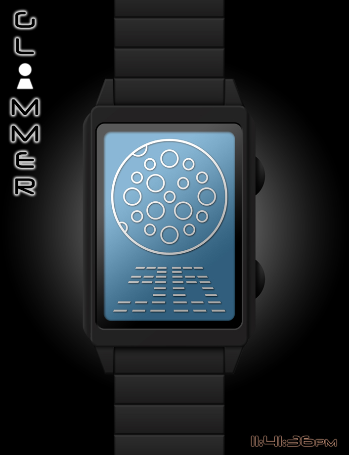 Moonlight “Glimmer” LCD watch | Tokyoflash Japan